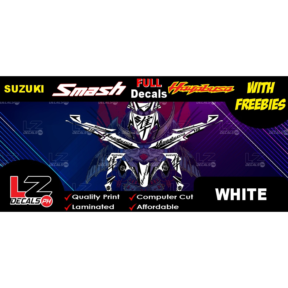 Suzuki Smash 115 Decals / Stickers (Hayabusa) with freebies stickers ...