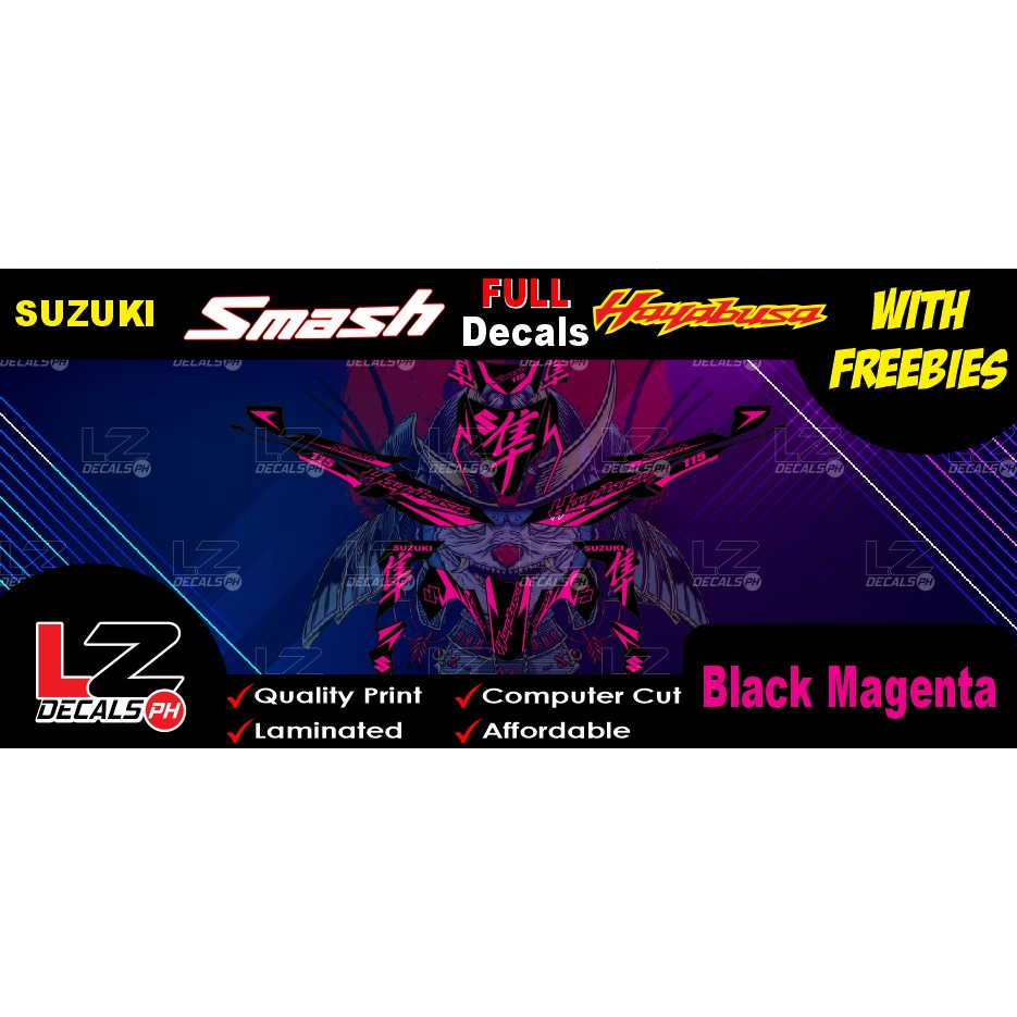 Suzuki Smash 115 Decals / Stickers (Hayabusa) with freebies stickers ...