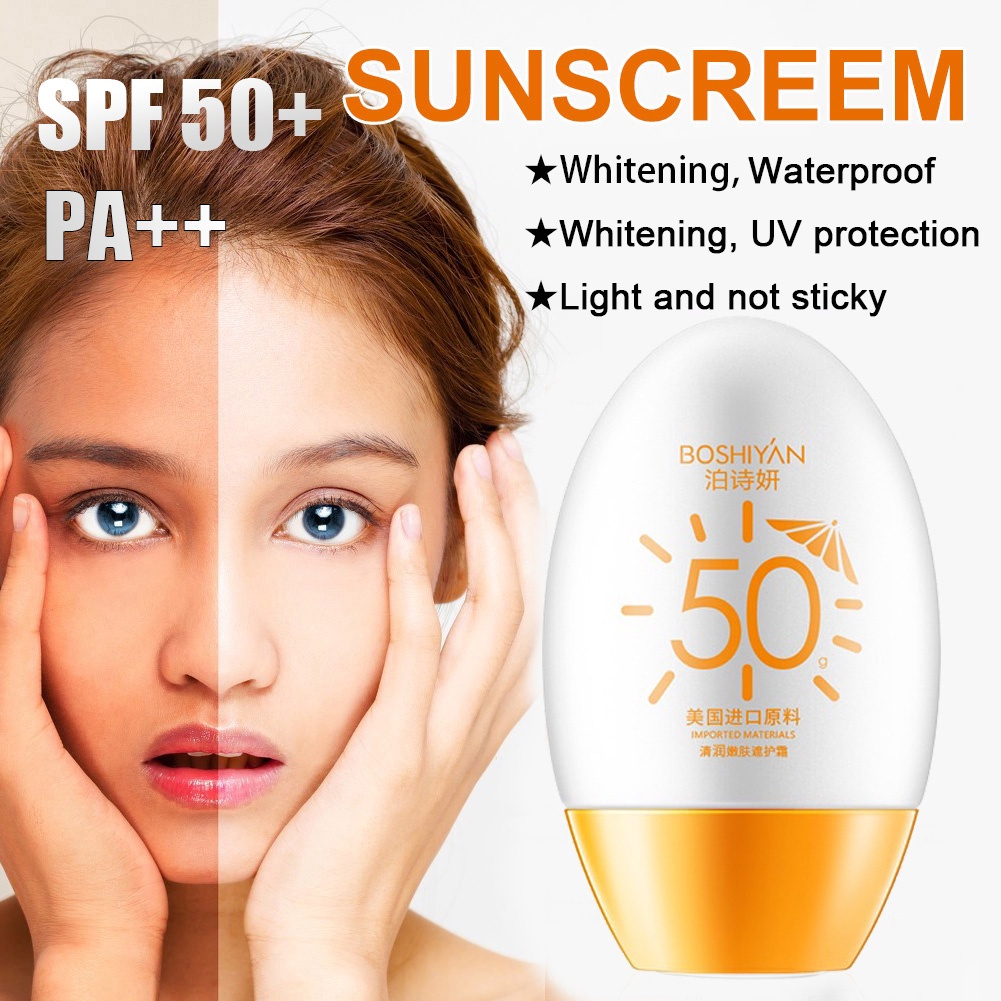BOSHIYAN Sunscreen for Face SPF50+ UV Isolation Cream Moisturizer Control Oil Refreshing ...