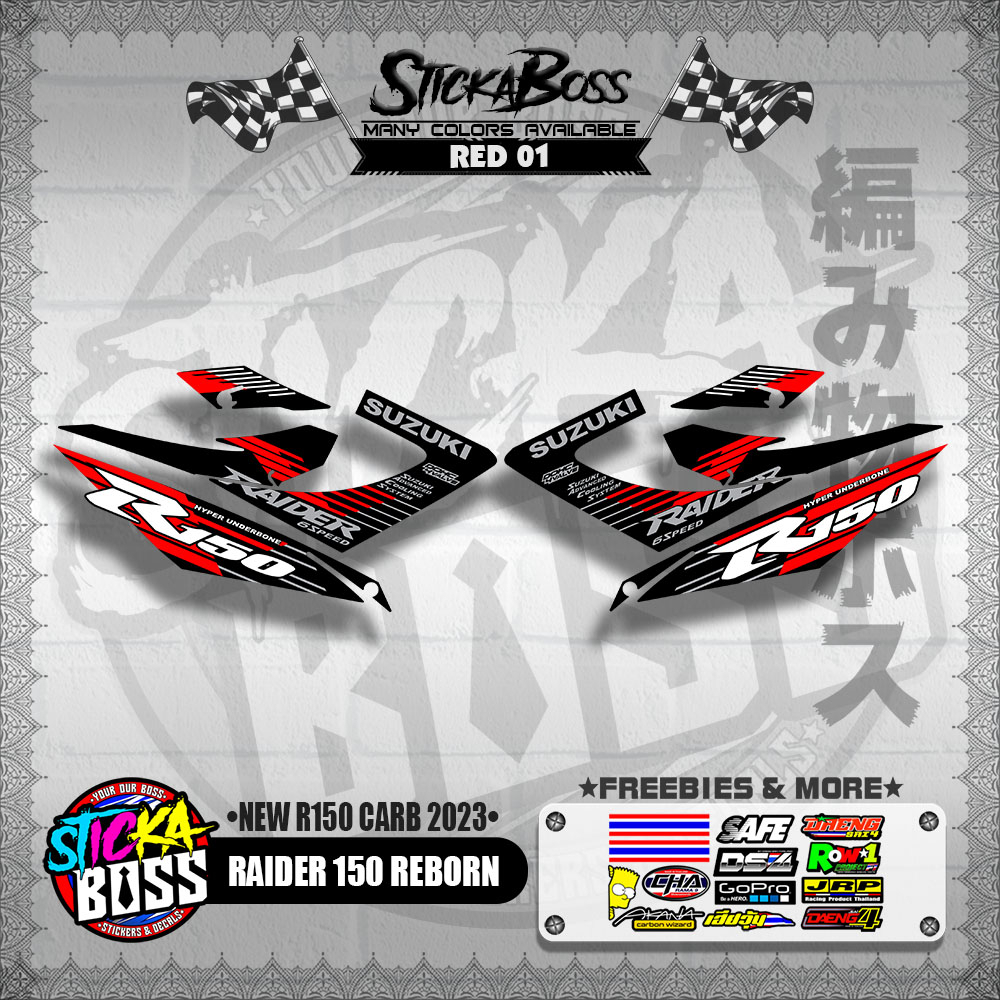 RAIDER 150 REBORN DECALS ( NEW R150 CARB 2023 )【WITH FREEBIES】 | Shopee ...