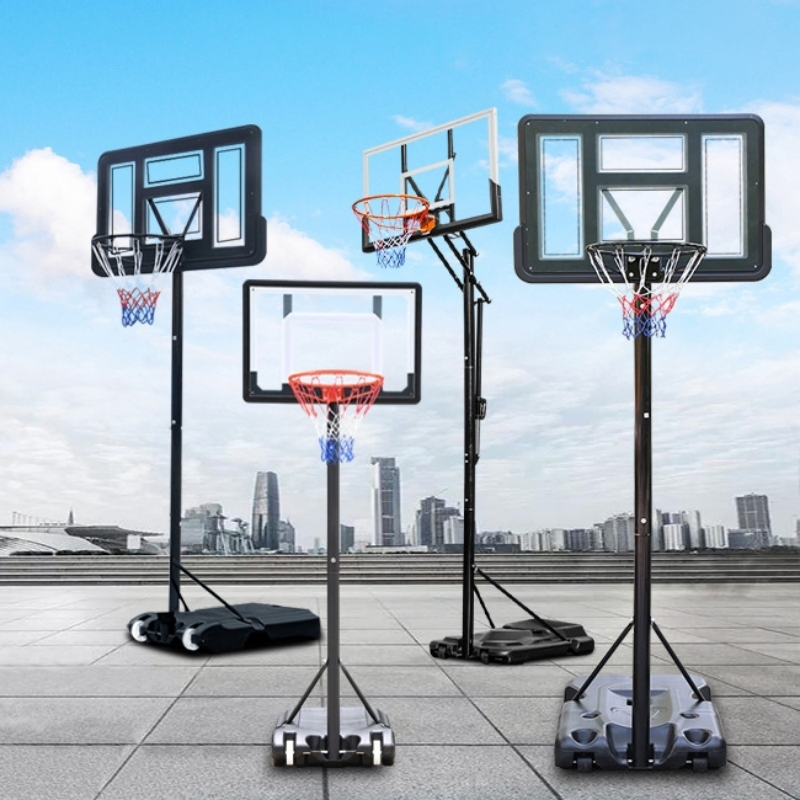 6.5/8.2ft Adjustable Basketball Ring for Kids Basketball Hoop System ...