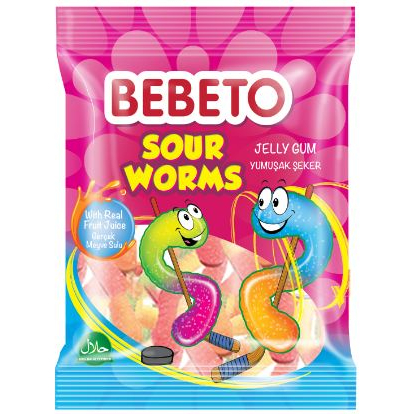 BEBETO SOUR WORMS GUMMY 80G | Shopee Philippines