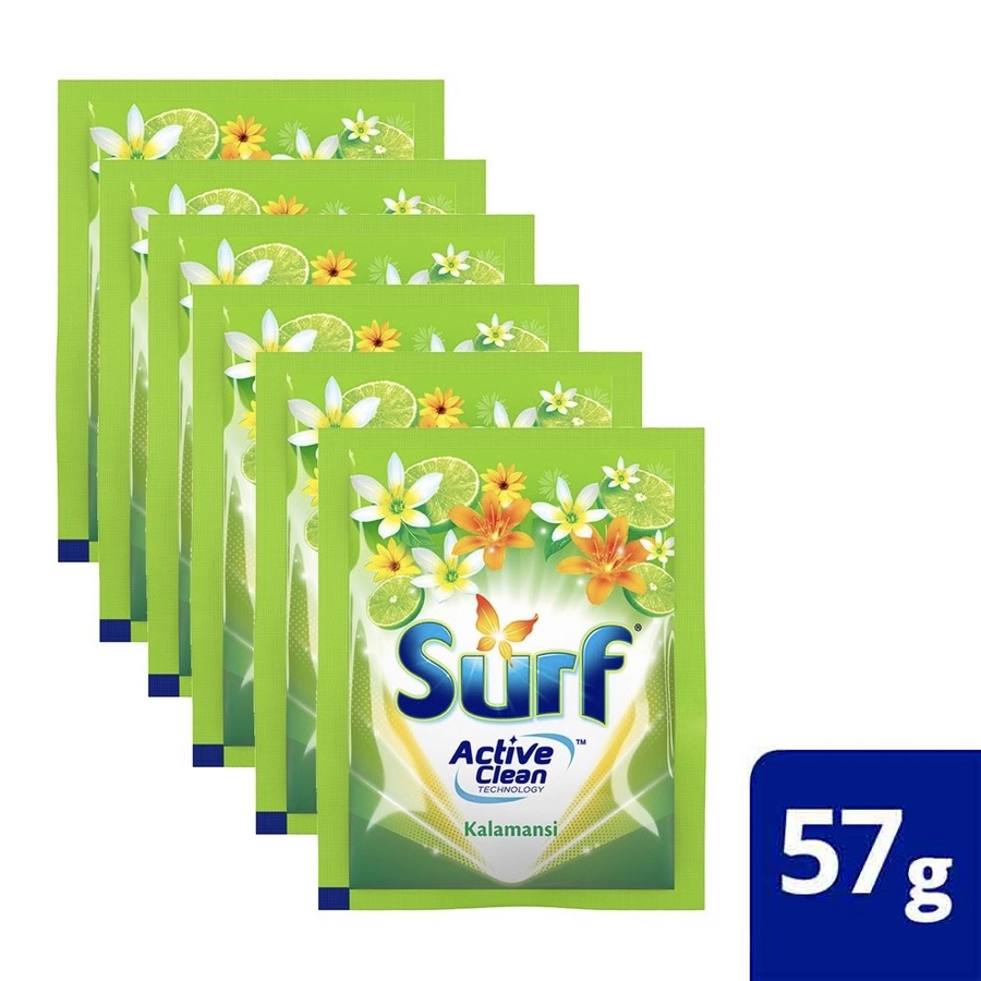 Surf Powder Detergent Kalamansi 57g 6s Sachet | Shopee Philippines