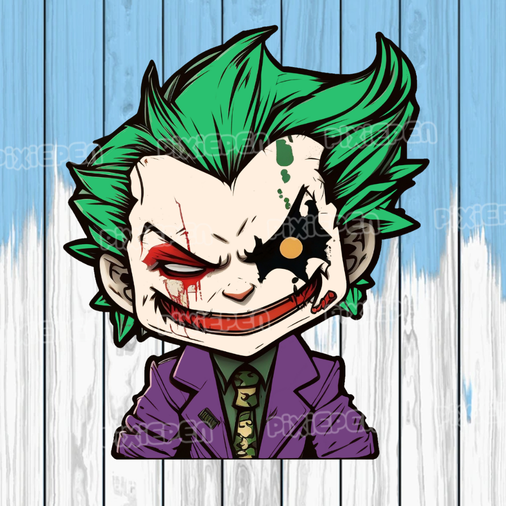 Joker Waterproof Vinyl Sticker for tumbler, laptop ipad, cellphone ...