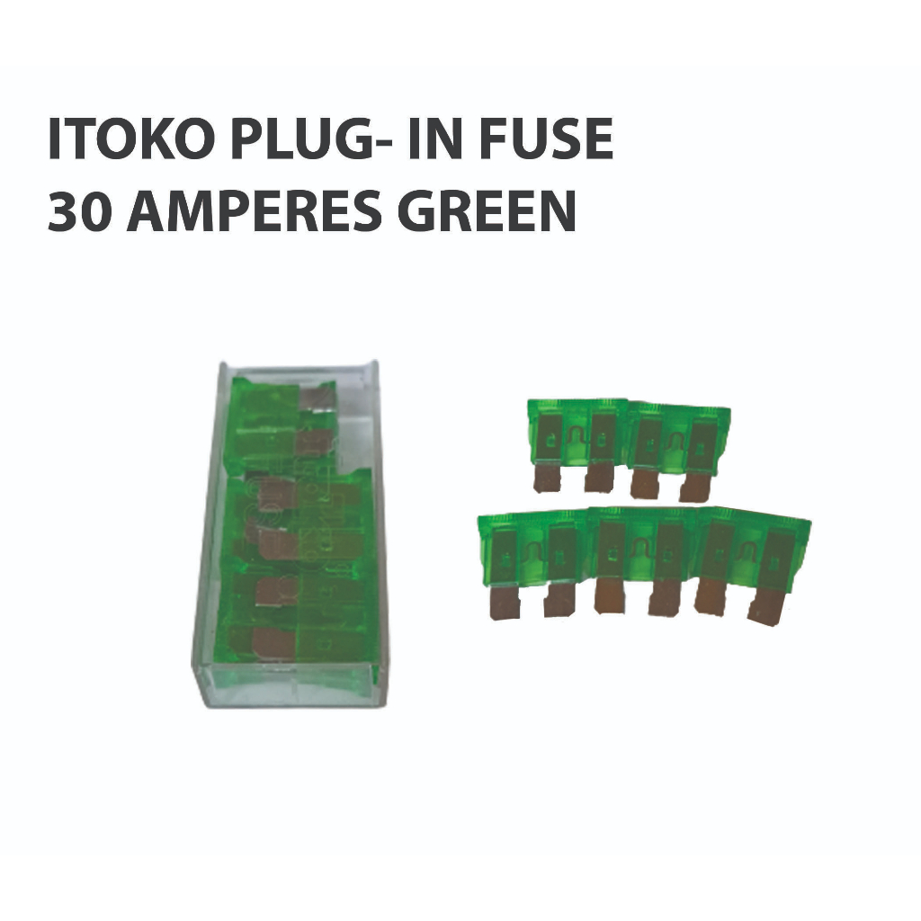 AUTO FUSE PLUG-IN TYPE 30A (GREEN) | Shopee Philippines