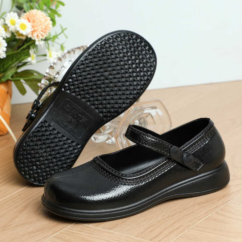 2023 shuta new fashion round toe kids girls school black loafer flat ...