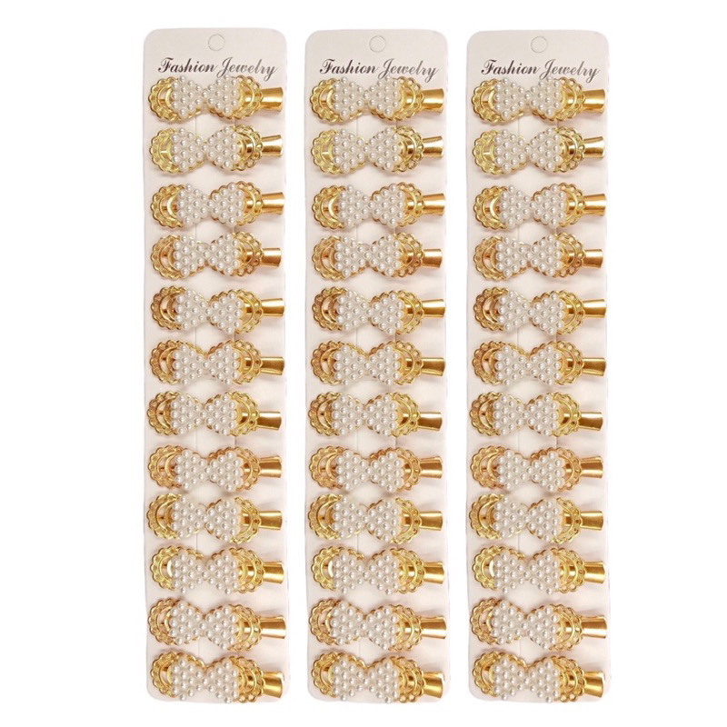 Dong Pearl Golden Frame Hair Clips (12 pcs) Hair Pins Hair Clip Hair ...