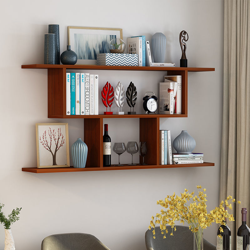 Wooden Wall Shelf Set Book Shelf Wine Rack Floating Wall Shelves ...