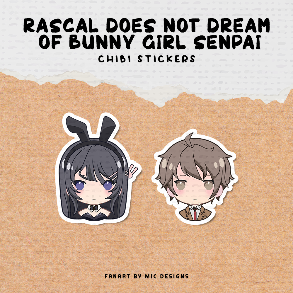 Rascal Does Not Dream of Bunny Girl Senpai Sticker | Anime Chibi ...