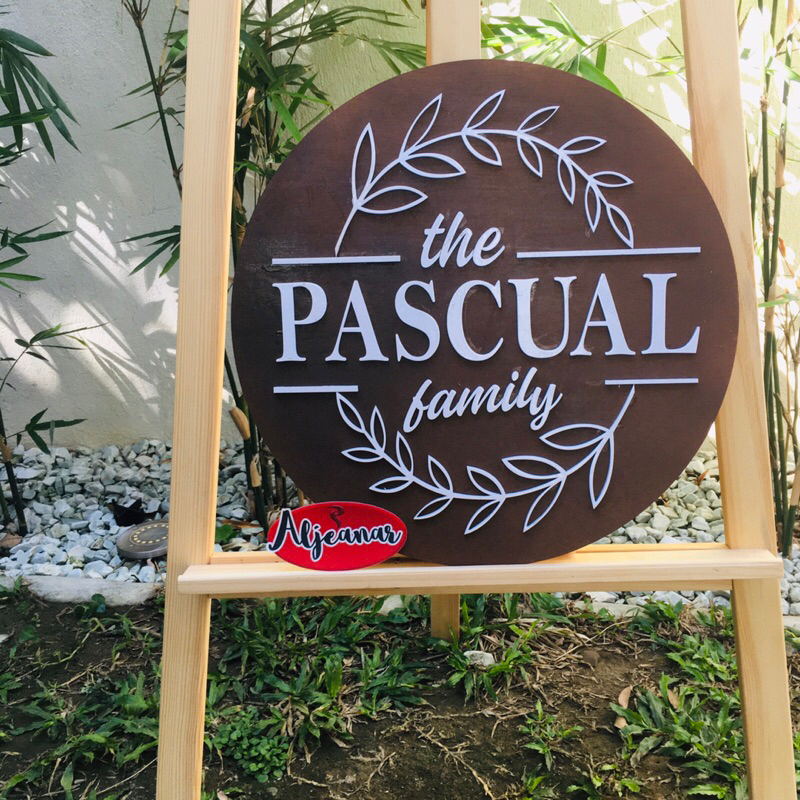 Wood Plaque Customized family Name Plaque - Laser cut - Home decor ...