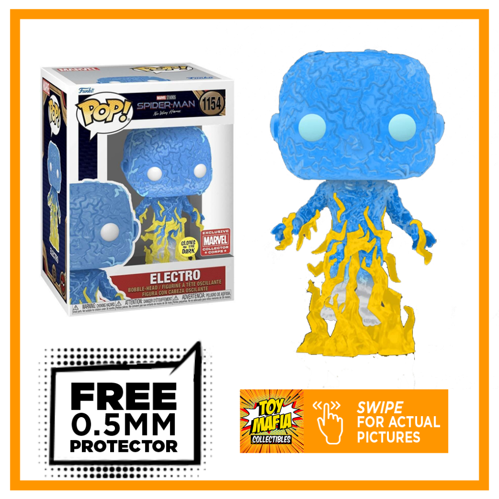 Electro Glow In The Dark - Spider-Man Now Way Home Funko Pop! Marvel ...