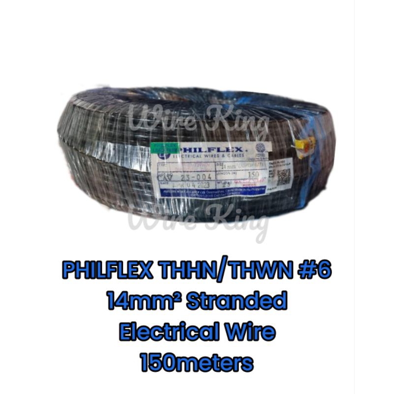 PHILFLEX THHN/THWN AWG#6 (14mm²) Stranded Electrical Wire | Shopee Philippines