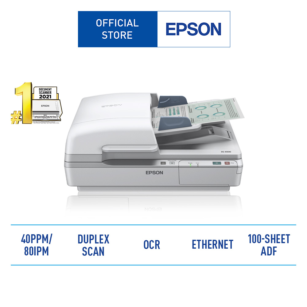 Epson WorkForce DS-6500 Flatbed Document Scanner with Duplex ADF ...