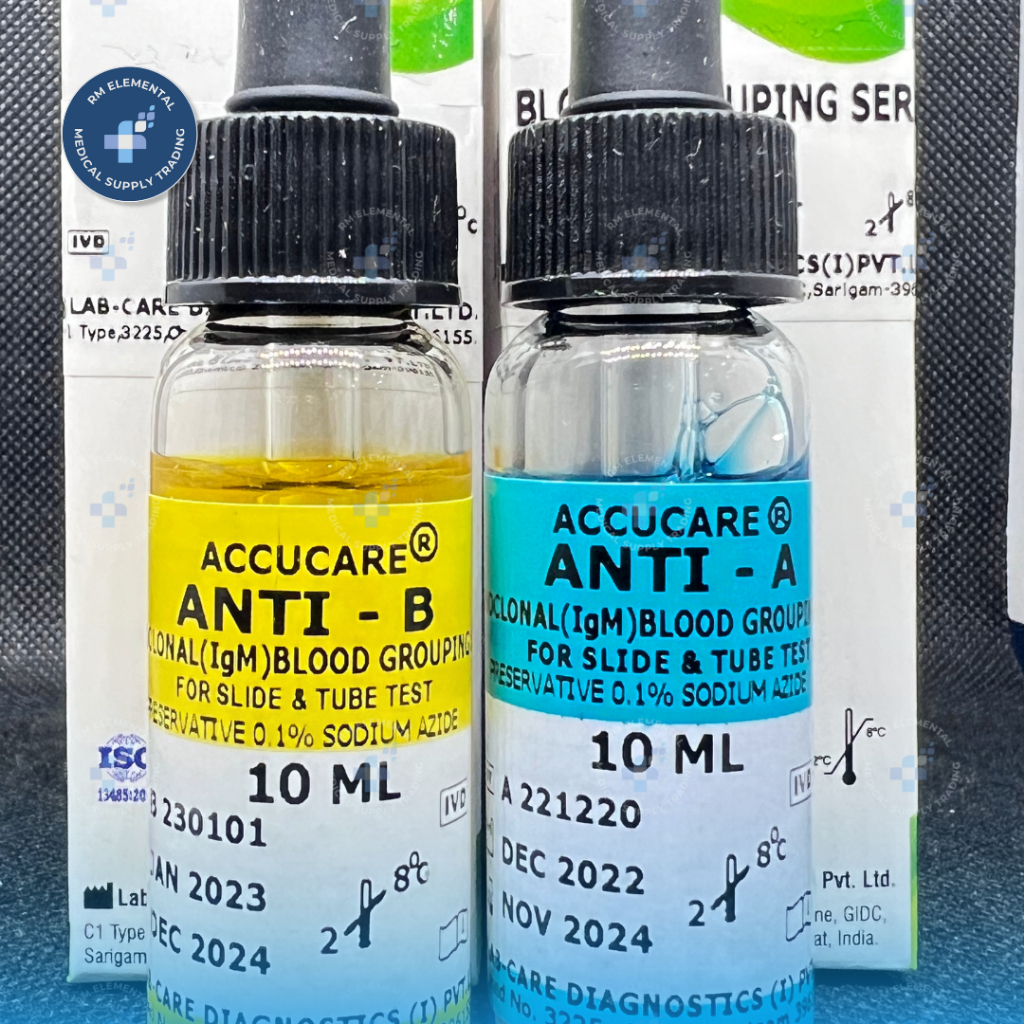 Blood Typing Sera (ACCUCARE) ANTI A&B SET/ ANTI D | Shopee Philippines