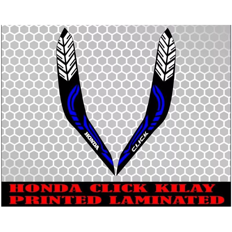 honda click v2 kilay design 2 printed laminated waterproof | Shopee ...