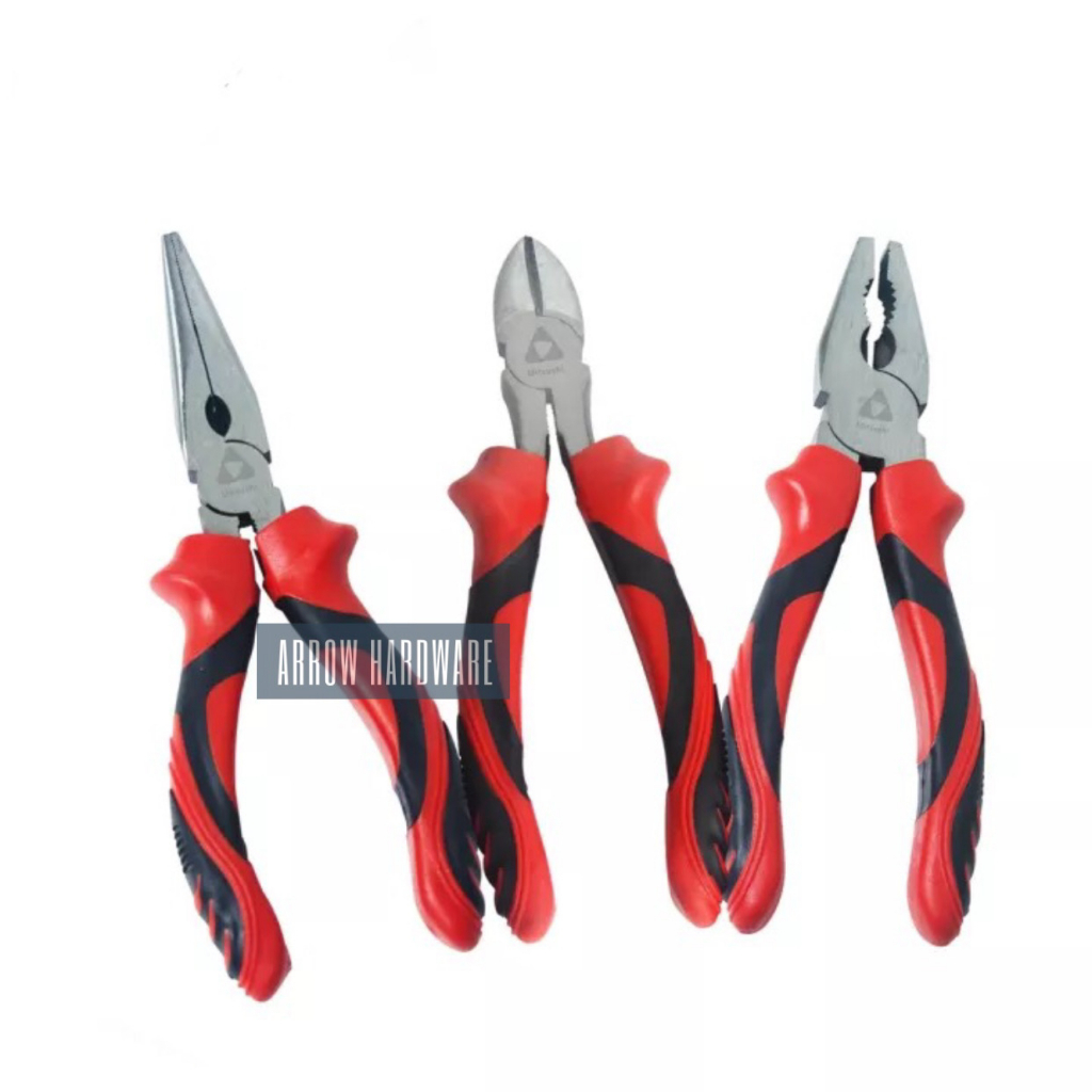 Arrow 3Pcs Pliers Set Cutter / Long Nose / Combination | Shopee Philippines