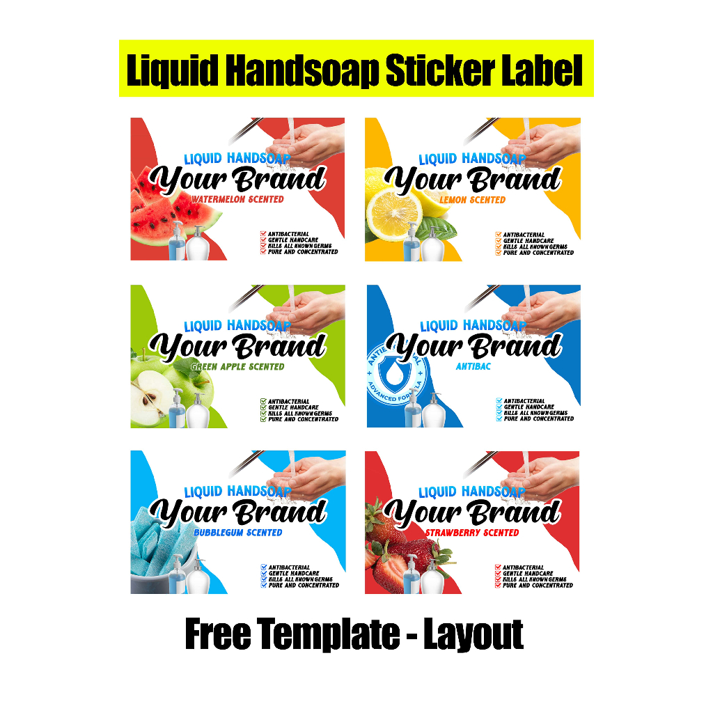 LIQUID HANDSOAP STICKER LABEL 100pcs. | Shopee Philippines