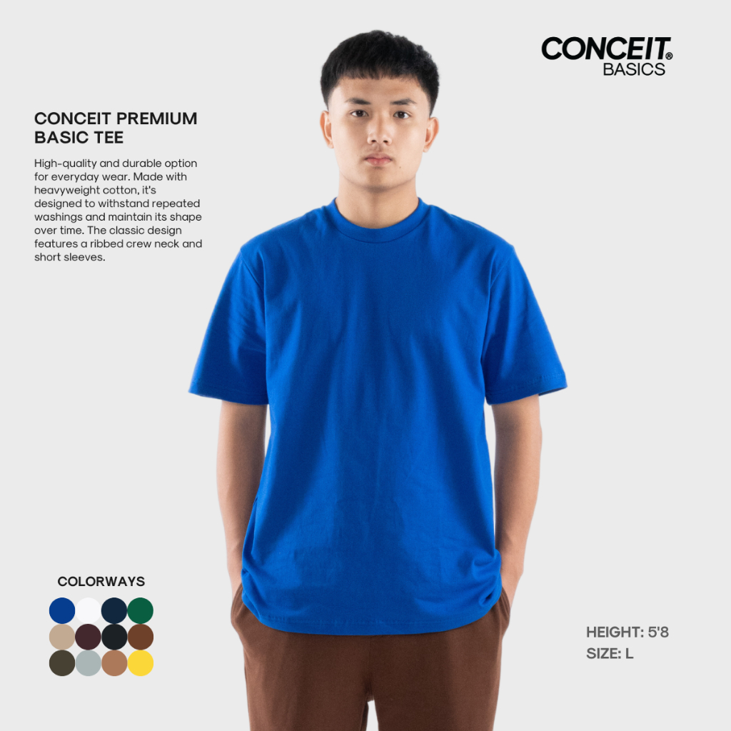 CONCEIT Premium Pro Club Plain Shirt Cotton | Shopee Philippines