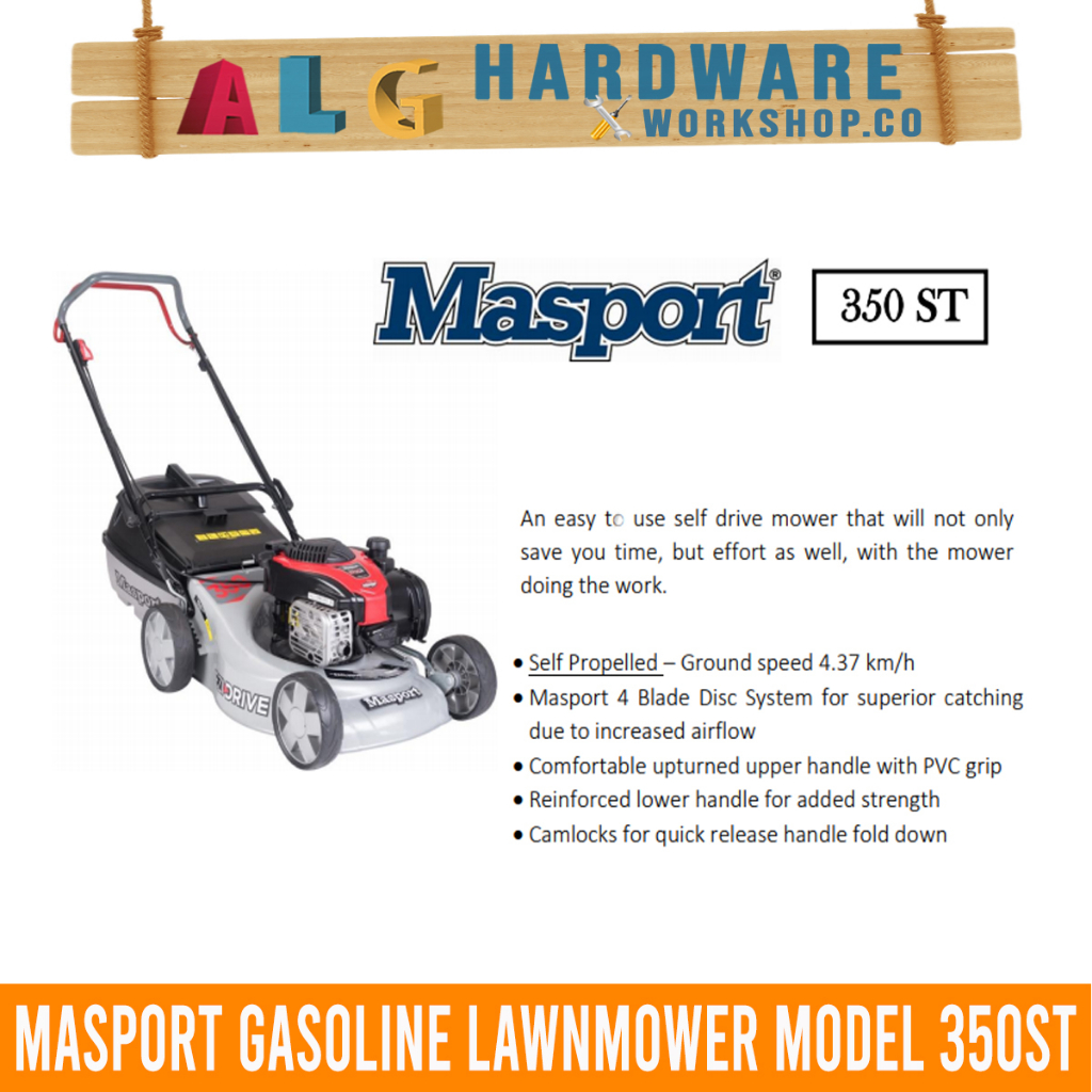 GASOLINE LAWNMOWER "MASPORT" #350ST SELF DRIVE 18" CUTTING WIDTH ...