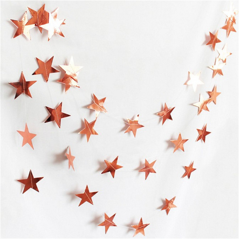 4M Gold Silver Garland Star String Banners Wedding Banner For Party ...