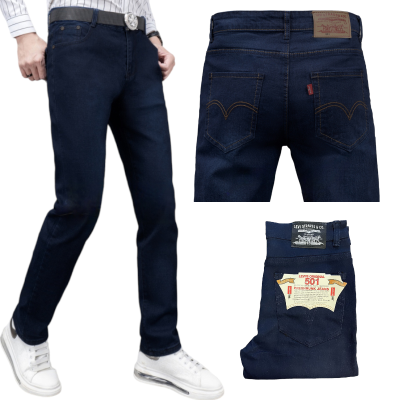 A8908 NAVY BLUE Maong Mid Waist Fashion Stretchable Pure High Quality ...