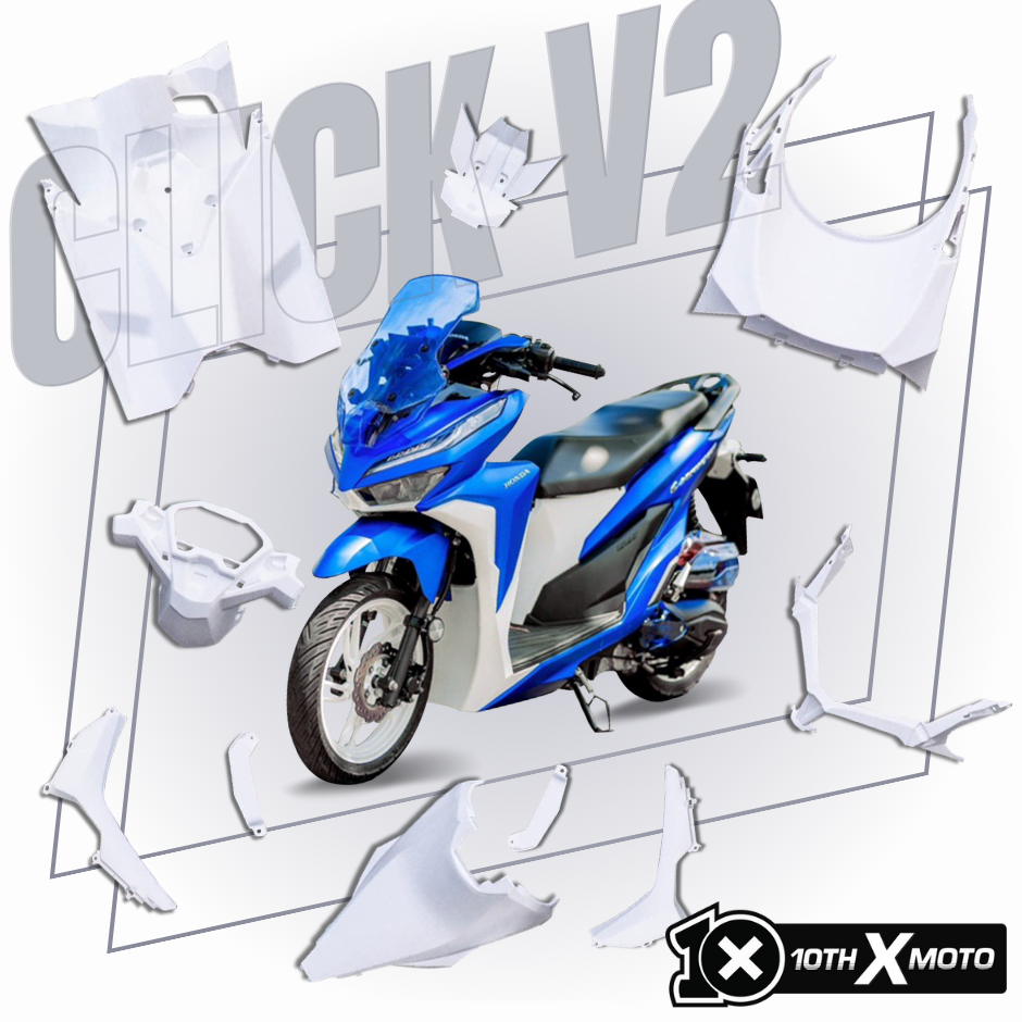 10thX White Colored Set Inner Cover Fairings For Honda Click 125 & 150 ...