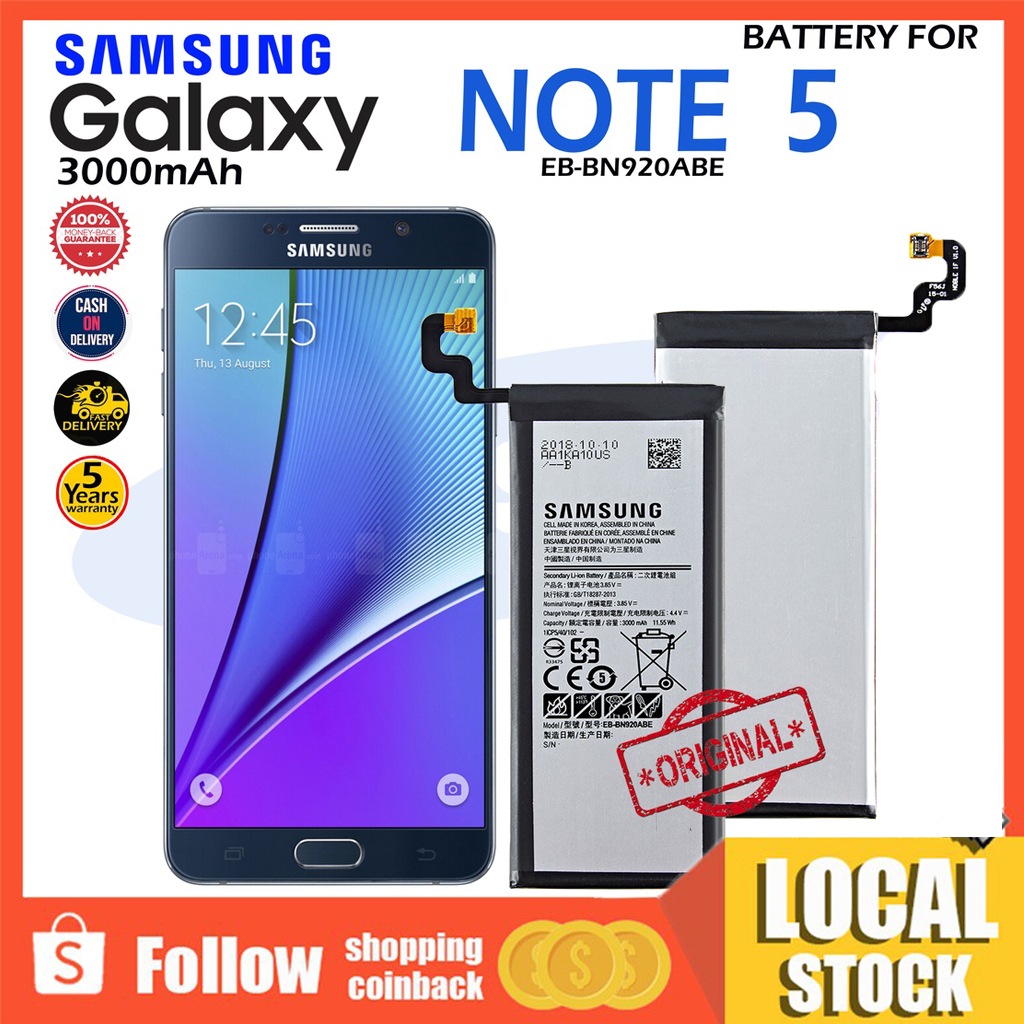 Samsung Galaxy Note 5 Battery Model EB-BN920ABE N9208 N9200 N920T N920C ...