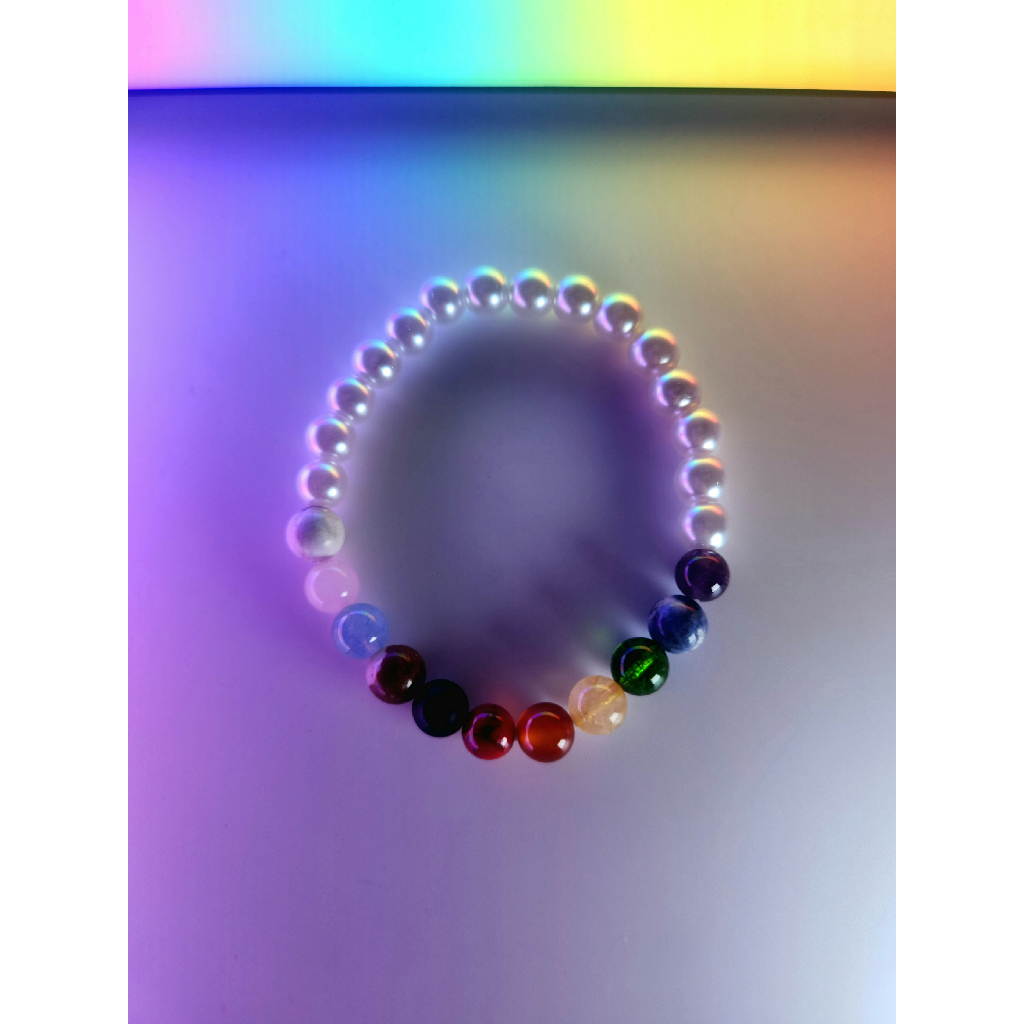Pride 2023 Collection Progress Pride FLAG Pearl Bracelet 8mm Unisex | Shopee Philippines