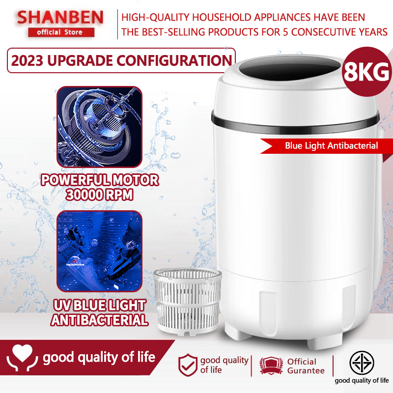 8KG Washing machine small household semi-automatic mini washing machine ...