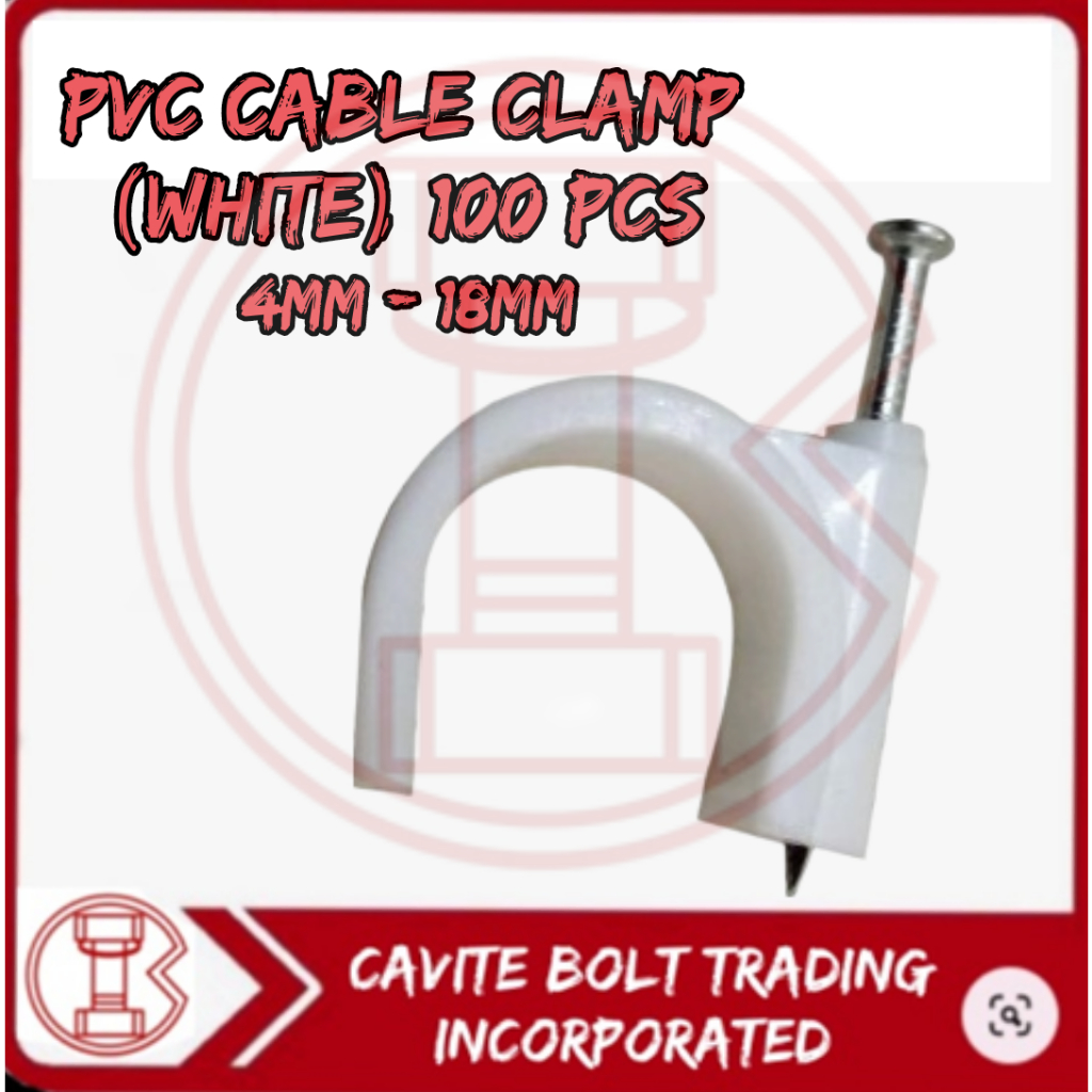 PVC CABLE CLAMP (WHITE) 5mm UP TO 12mm | Shopee Philippines