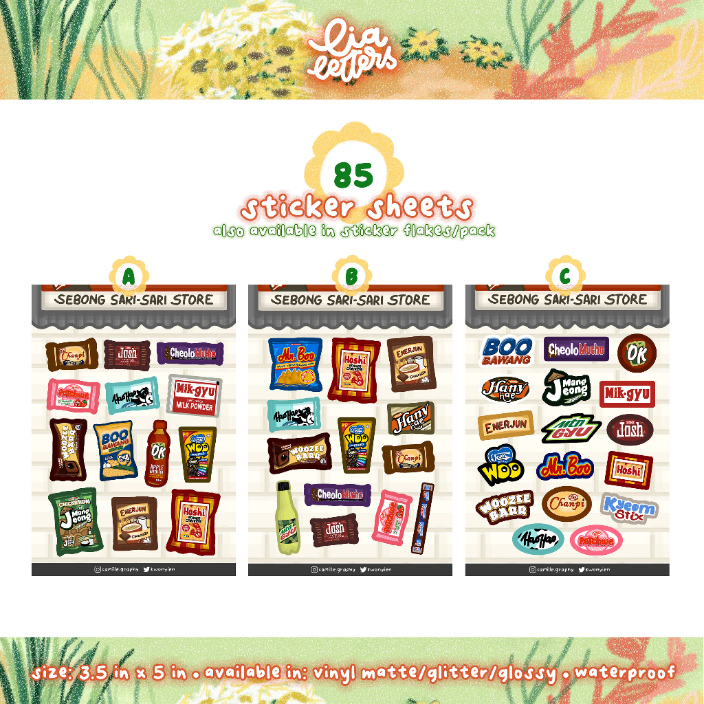 Sebong Sari-Sari Sticker Sheet | Shopee Philippines