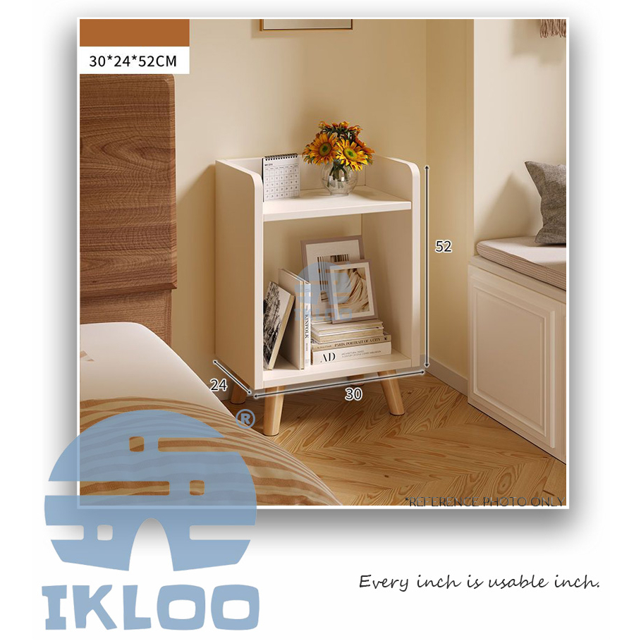 (ALL NEW)Ikloo scandinavian minimalist artificial board white bedside table side table 30*24 ...