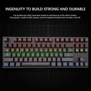 Leaven K550 Mechanical Keyboard 87 Keys with RGB Colorful Light Effect ...