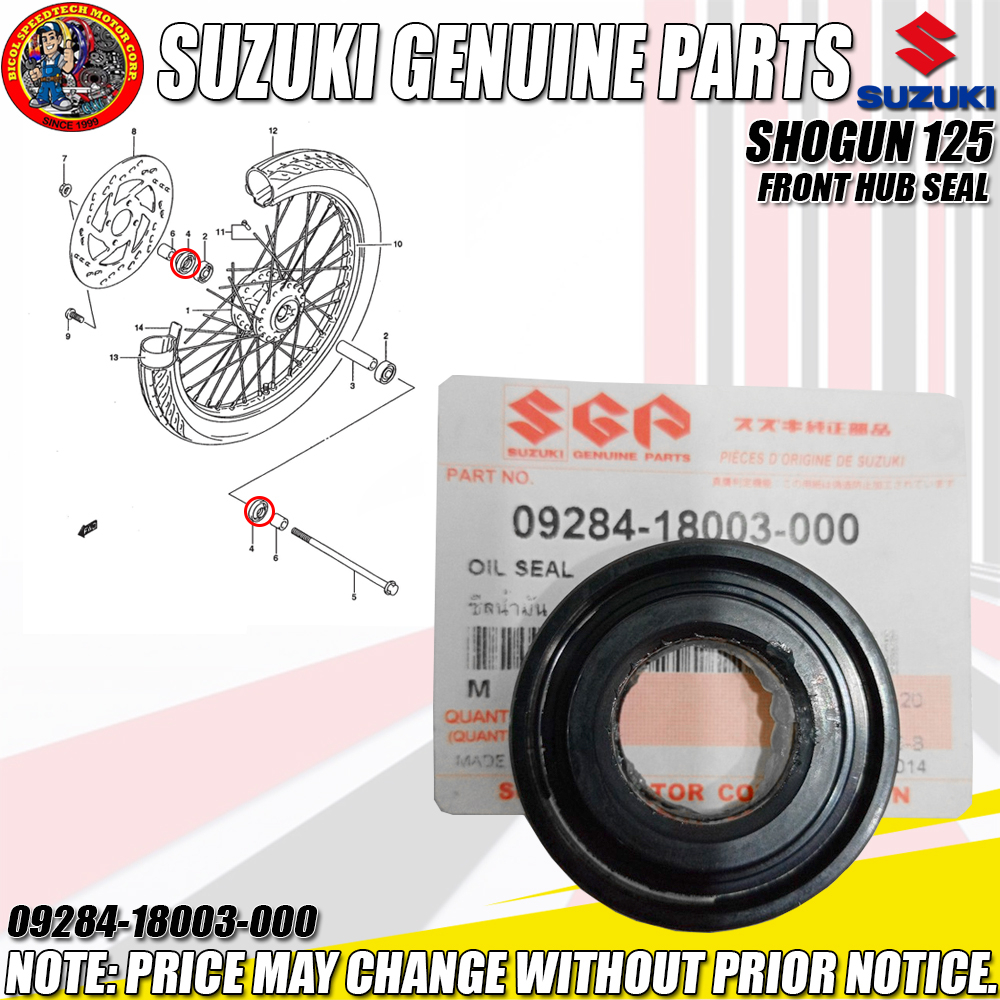 SHOGUN 125 FRONT HUB SEAL (GENUINE: 09284-18003-000) | Shopee Philippines