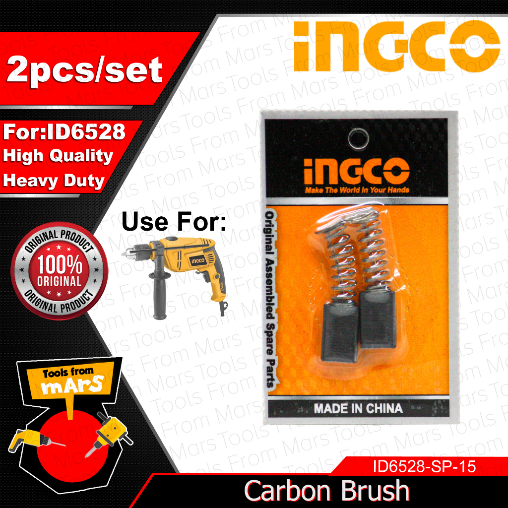 INGCO 2PCS/SET Carbon Brush for Impact Drill / Electric Drill Carbon ...