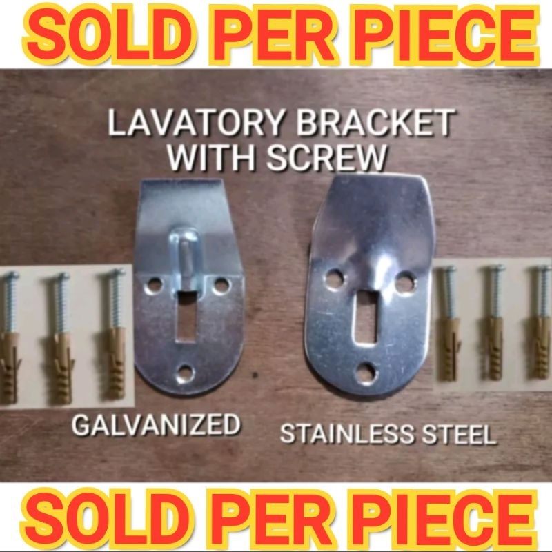 LAVATORY BRACKET (GI) / (SUS) SOLD PER PIECE WITH SCREW OR WITHOUT ...
