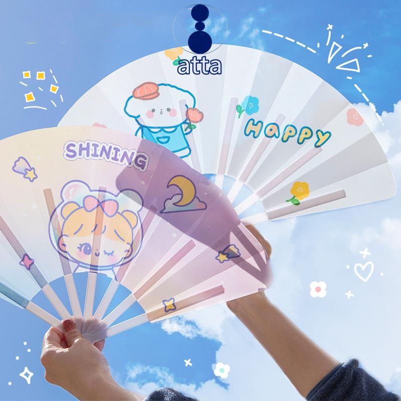 1PC Cute Cartoon Folding Fan Plastic Hand Fan Student Gift Supplies ...
