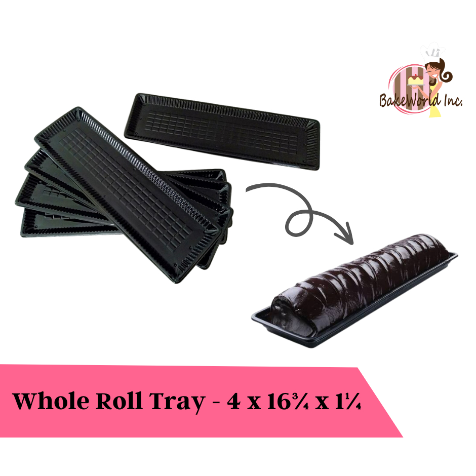 Whole roll tray & Half roll tray for cake 1pc only - black | Shopee ...