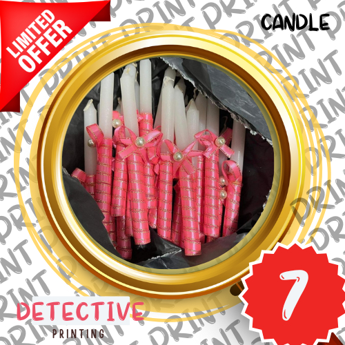 CUSTOMIZED COLOR Candle for Christening, Debut, House Blessing with ...