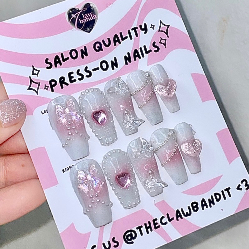 “PIXIE” THE CLAW BANDIT GEL FAKE NAILS PRESS ON NAILS | Shopee Philippines