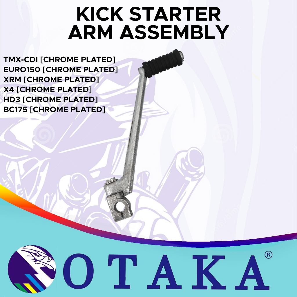 (OTAKA) KICK STARTER ARM ASSEMBLY (CHROME PLATED and BLACK) | Shopee ...