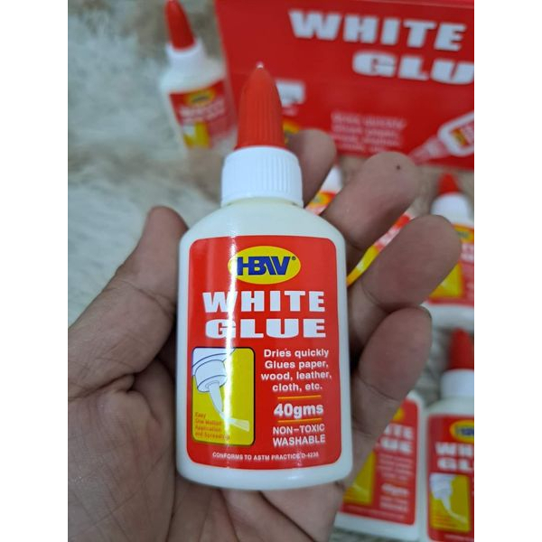 HBW White Glue -40grams 12 bottles | Shopee Philippines