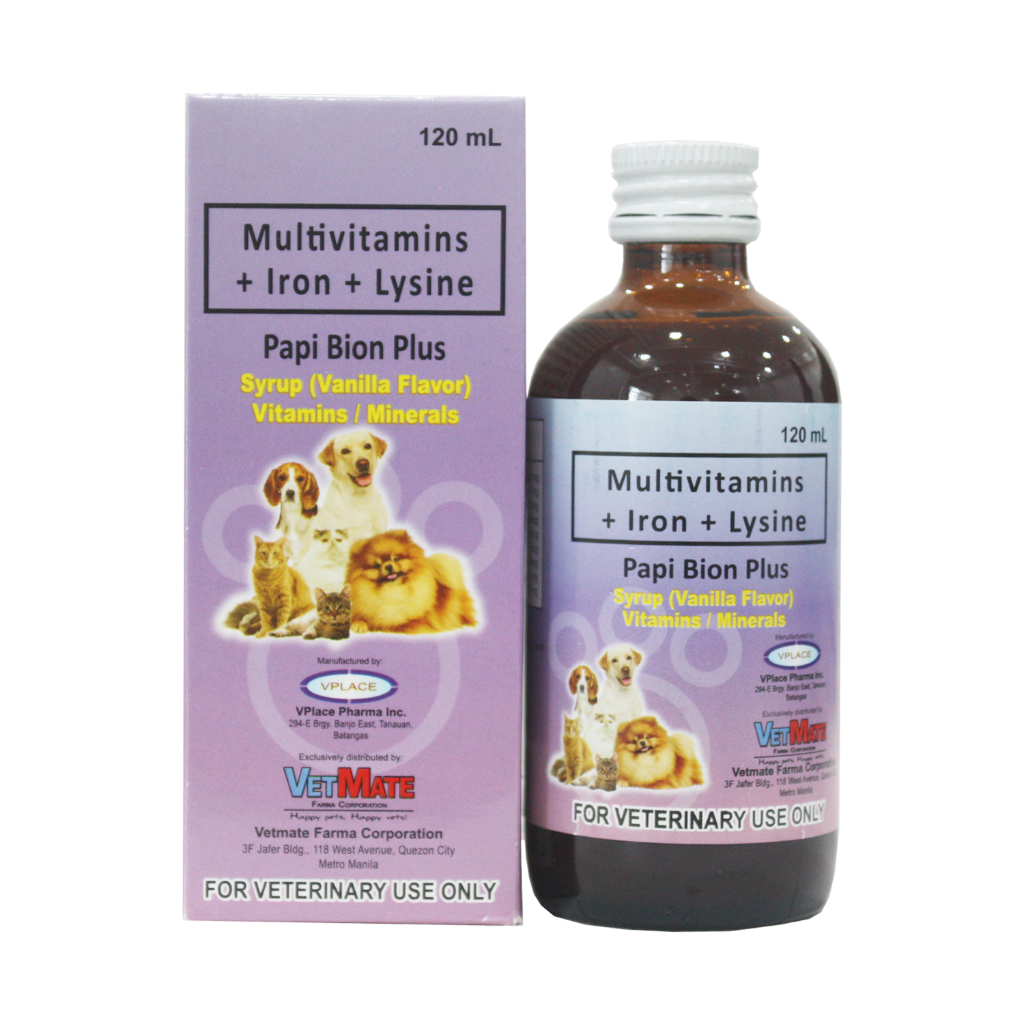 Papi Bion Plus Syrup (Vanilla Flavor) for Dogs & Cats 120ml | Shopee ...