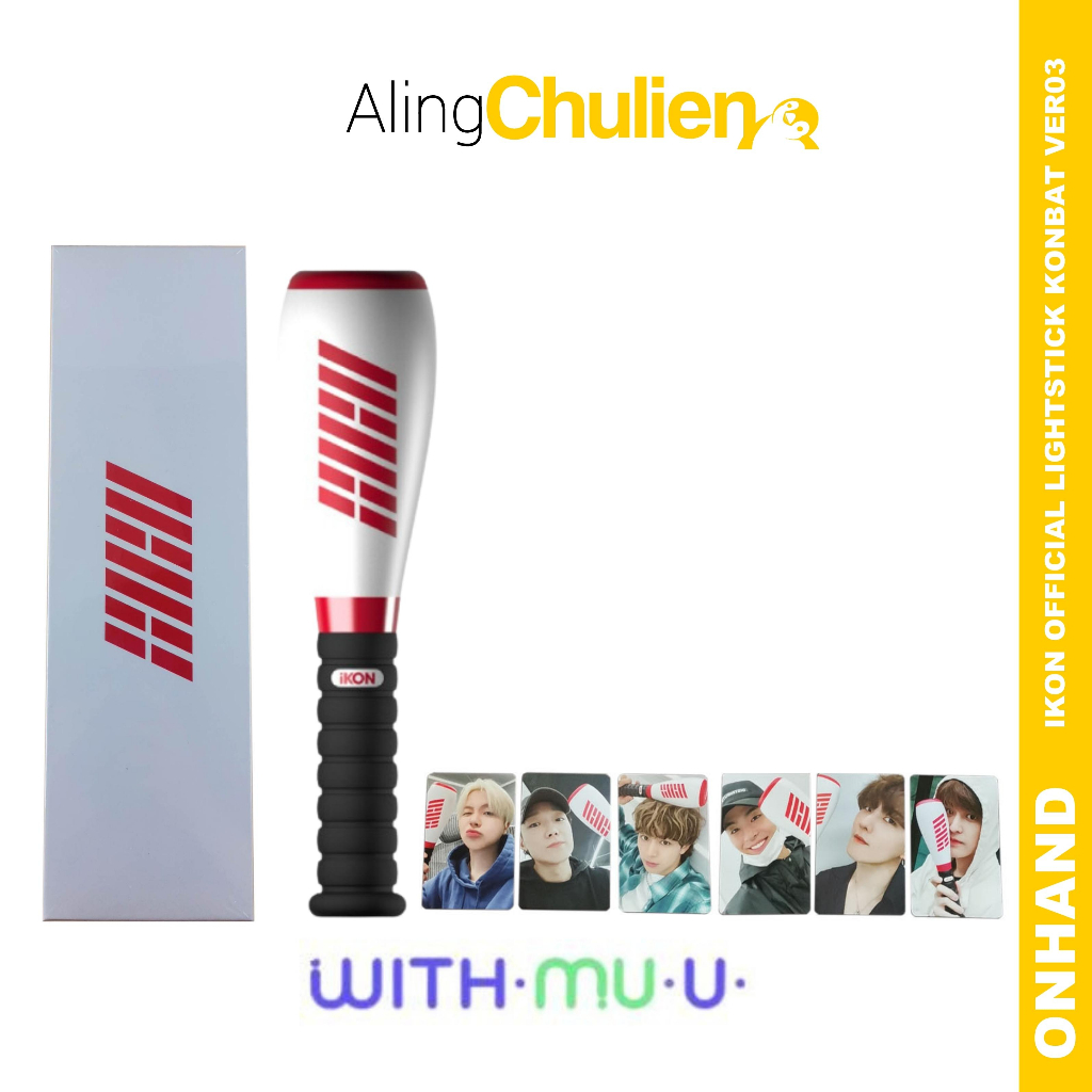iKON Lightstick ver 3 w/ WITHMUU POB Set Light stick Photocard ONHAND ...
