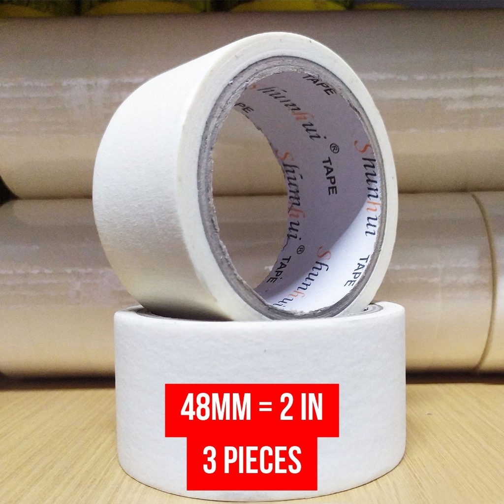 Masking Tape (1 Tube) Paper Tape 2 inch | 1 inch | 3/4 inch | 1/2 inch ...