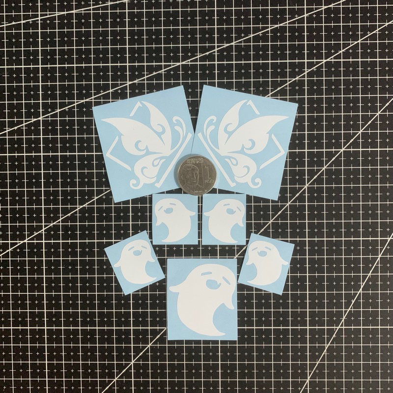 Hutao Boo-tao Ghost Decal Stickers Gift Set Genshin Impact White ...