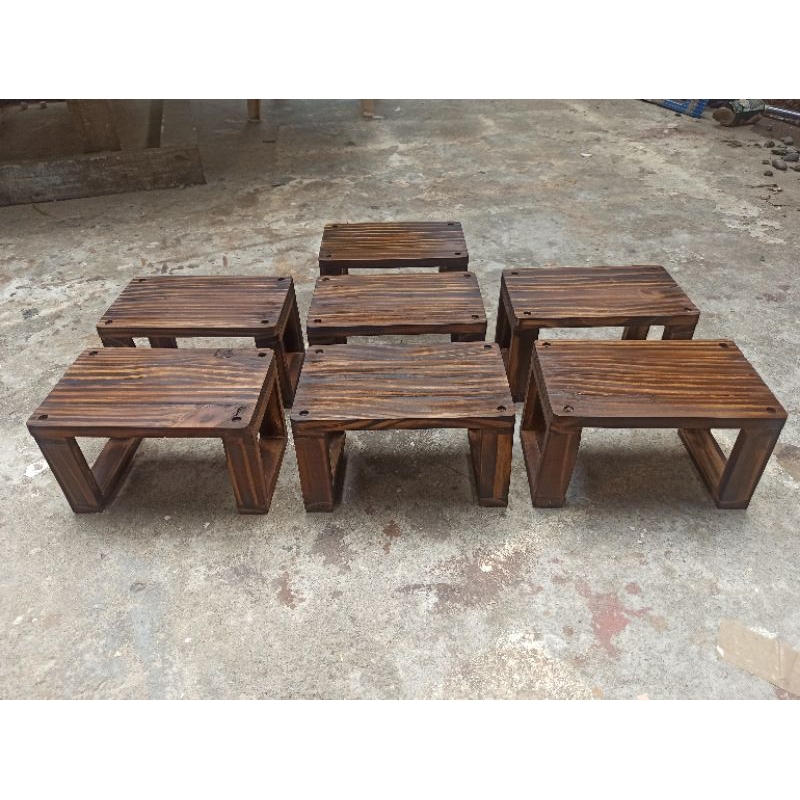 Wooden Bankito Stool Mini Chair | Shopee Philippines