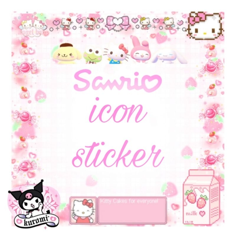 25Pcs Sanrio icon sticker Glossy | Shopee Philippines