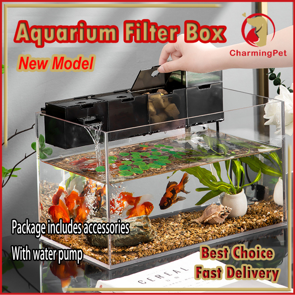 Upgrade Aquarium External Filter Box Fish Tank Filter Box With Water ...