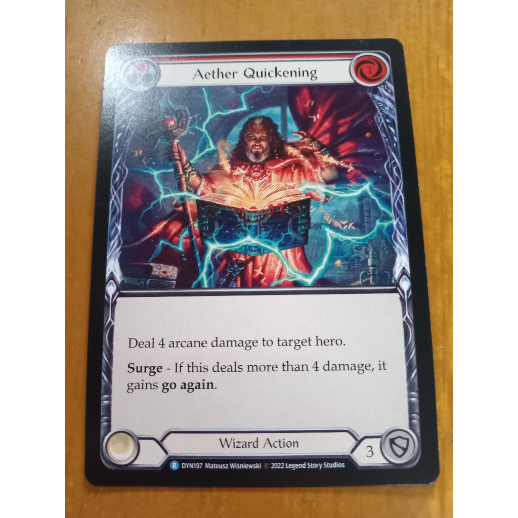 FAB Flesh and Blood TCG: Aether Quickening Dynasty Rare Wizard Action ...